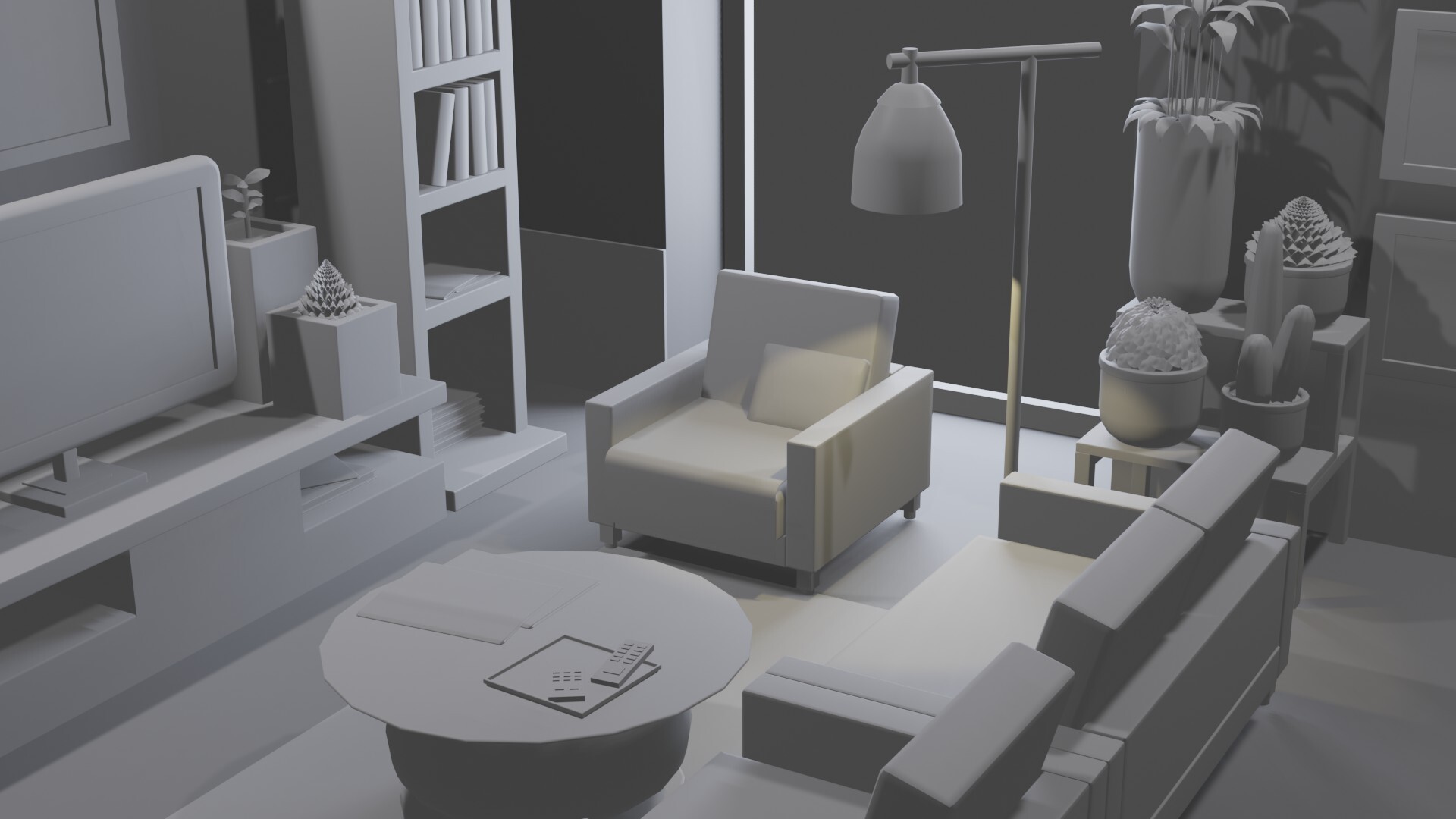 ArtStation - Living room diorama