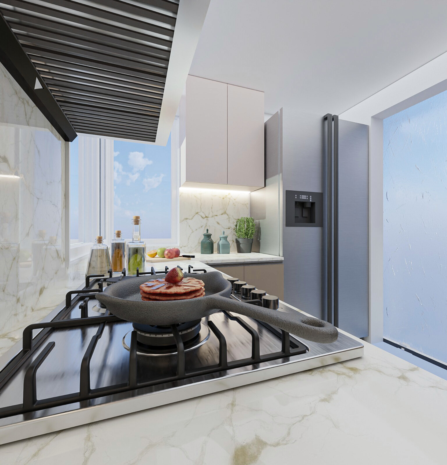 ArtStation - "Indulge in the Rich Fusion: A Kitchen where Cappuccino Meets Irish Cream"