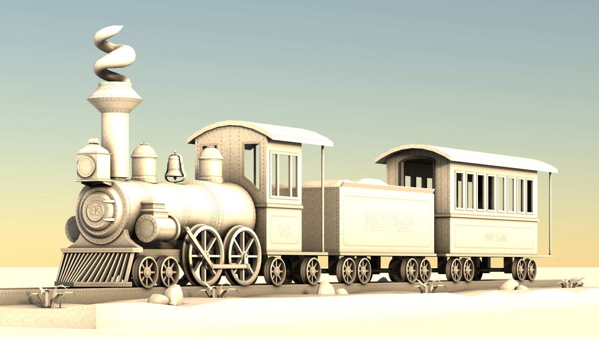 Paula Luciana Rusconi - Low Poly Train