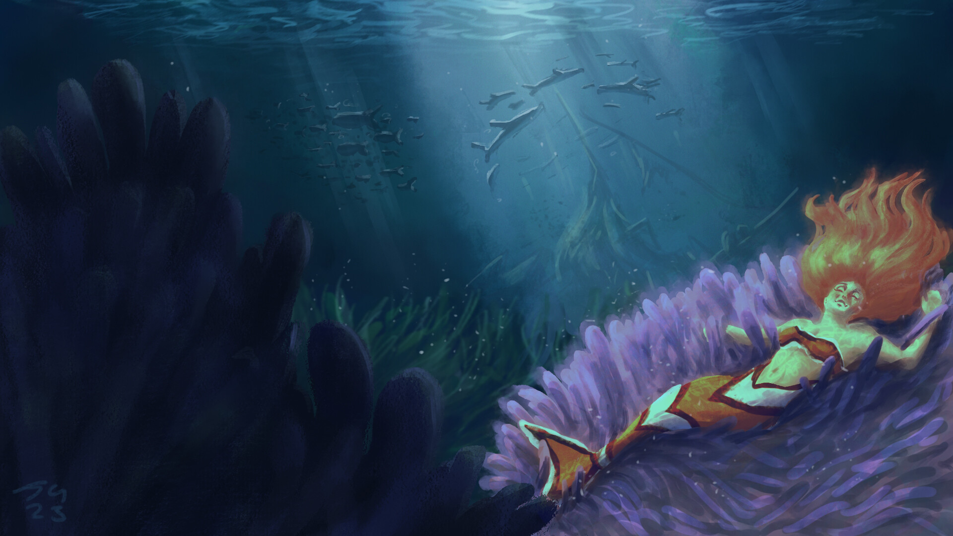 ArtStation - Clownfish Mermaid