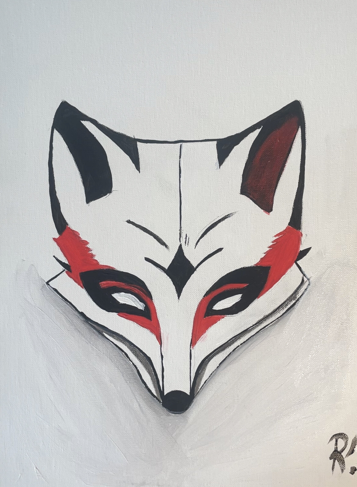 how to draw fox mask