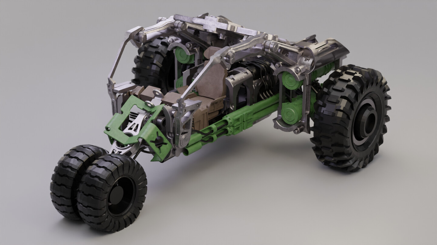 ArtStation - ThreeWheelsCar