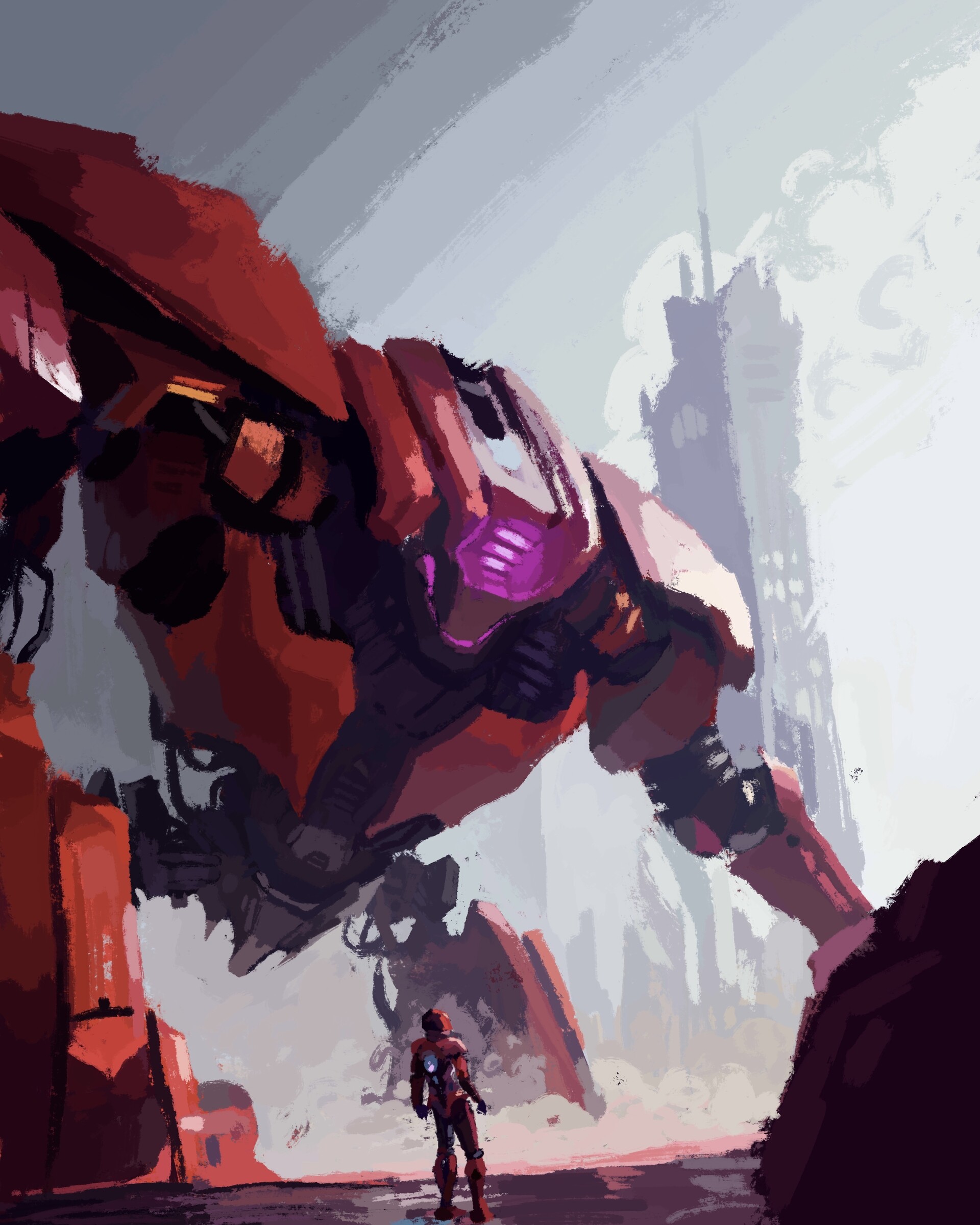 ArtStation - red robots concept art