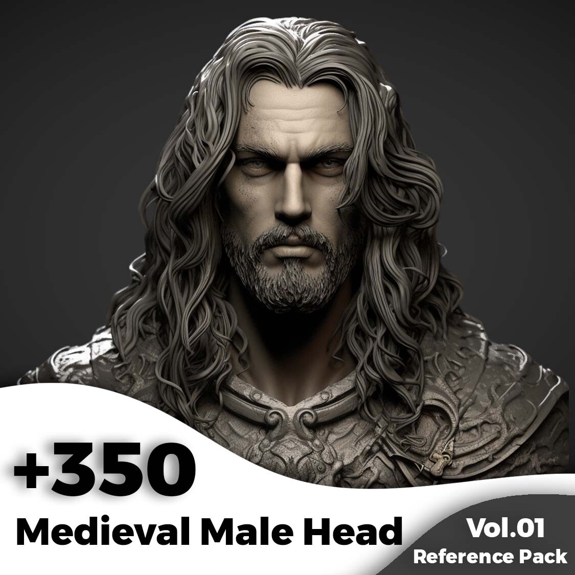 ArtStation - +350 Medieval Male Head Sculpt (4K)