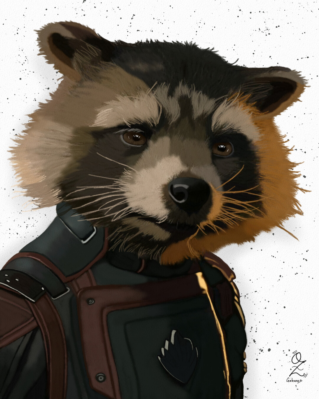 ArtStation - Rocket Raccoon Portrait Art by Oz Galeano