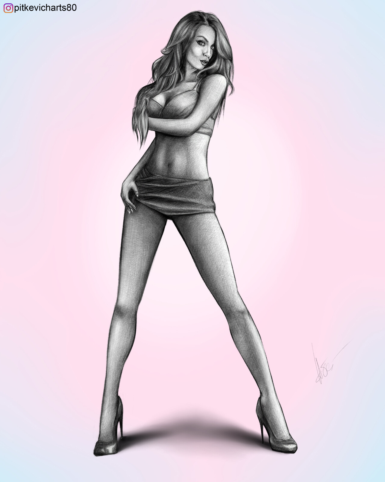 ArtStation - Re-Drawn another art for AVN model Britney Amber