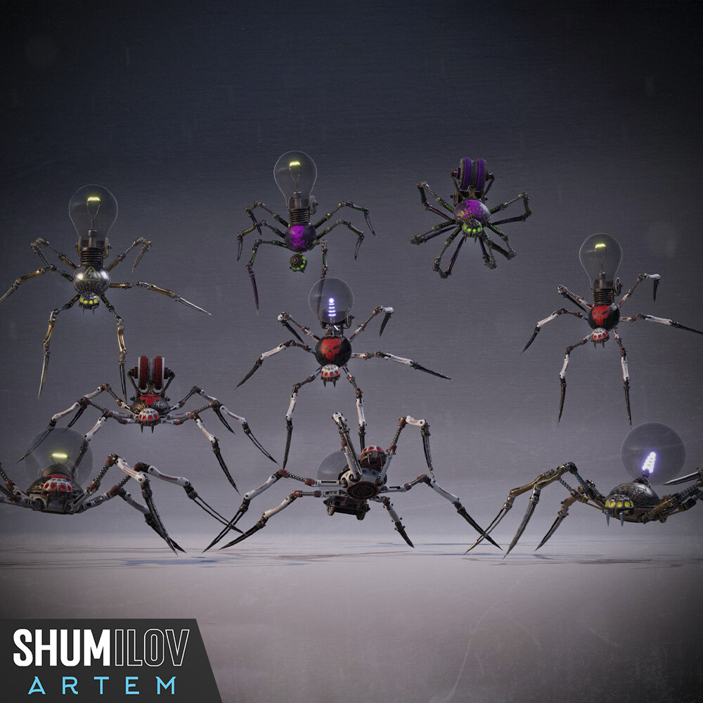 ArtStation - SpiderMech01 (IndustrialMech07)