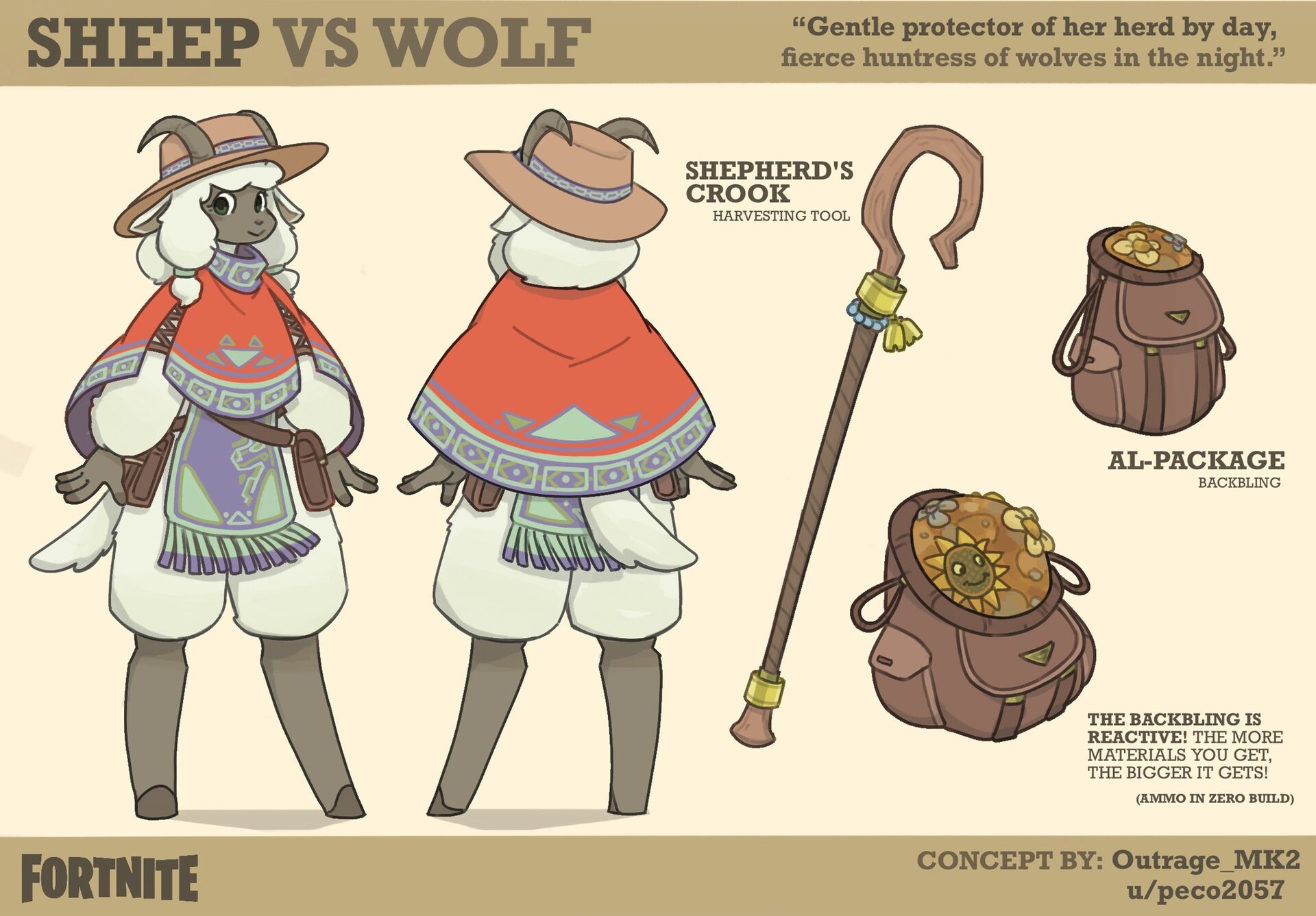 ArtStation - Fortnite Fan Concept - SHEEP VS WOLF