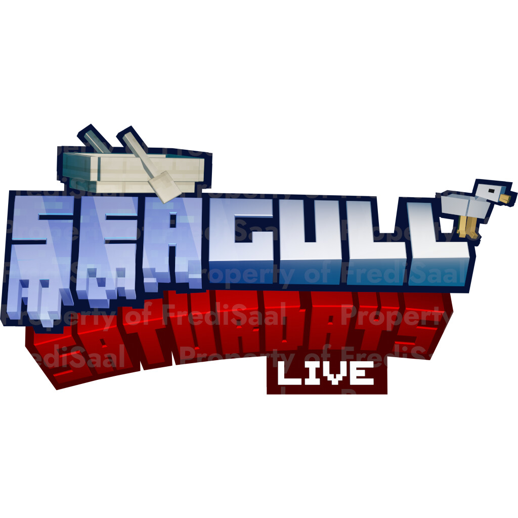 ArtStation - [COMMISSION] Seagull Saturday Minecraft Text Logo