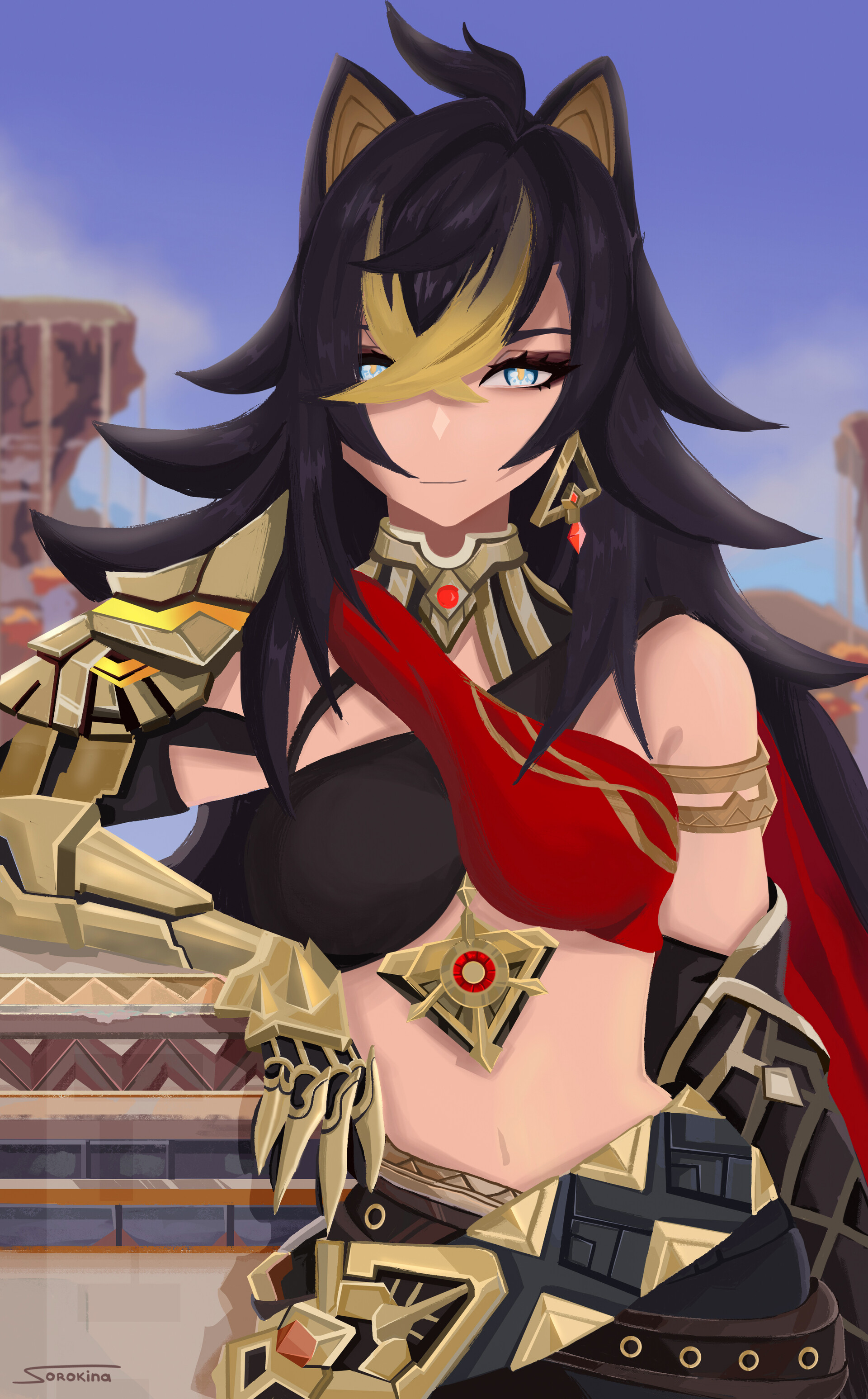 ArtStation - Purifying Flame | Dehya ( Genshin Impact fanart)