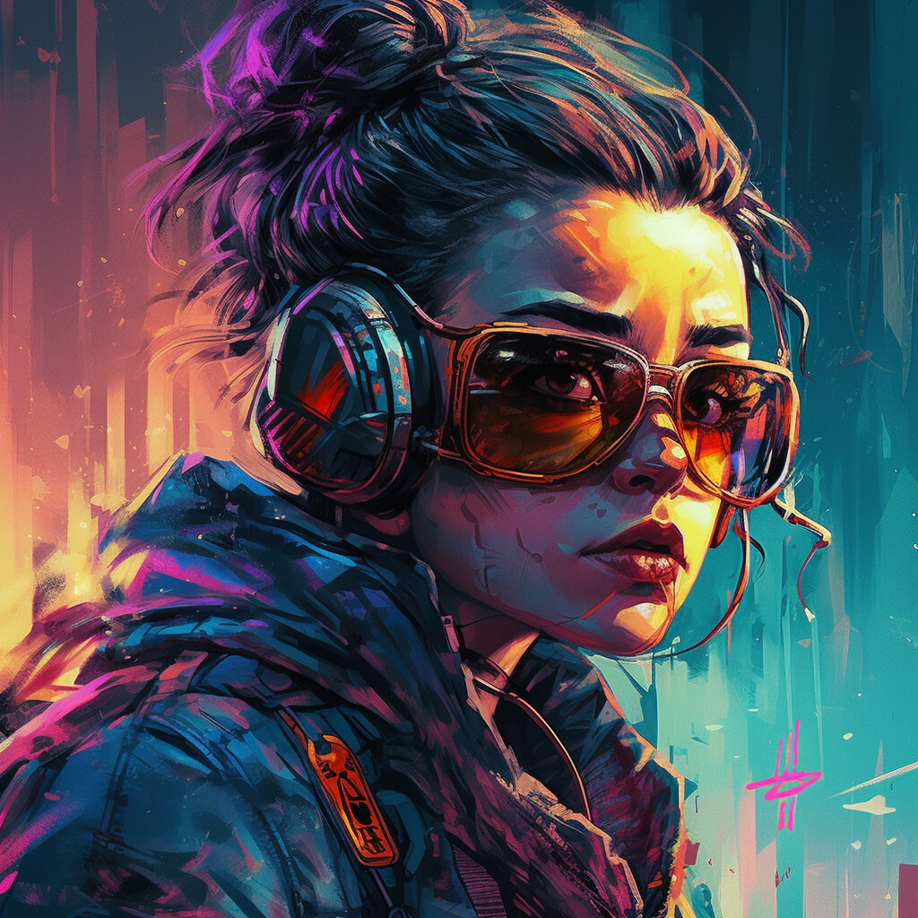 Dominic TT - Cyberpunk Art NFT Portraits - Girls