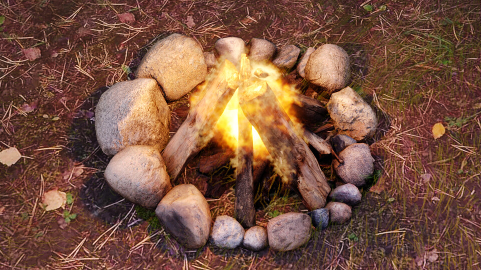 ArtStation - Realistic Campfire