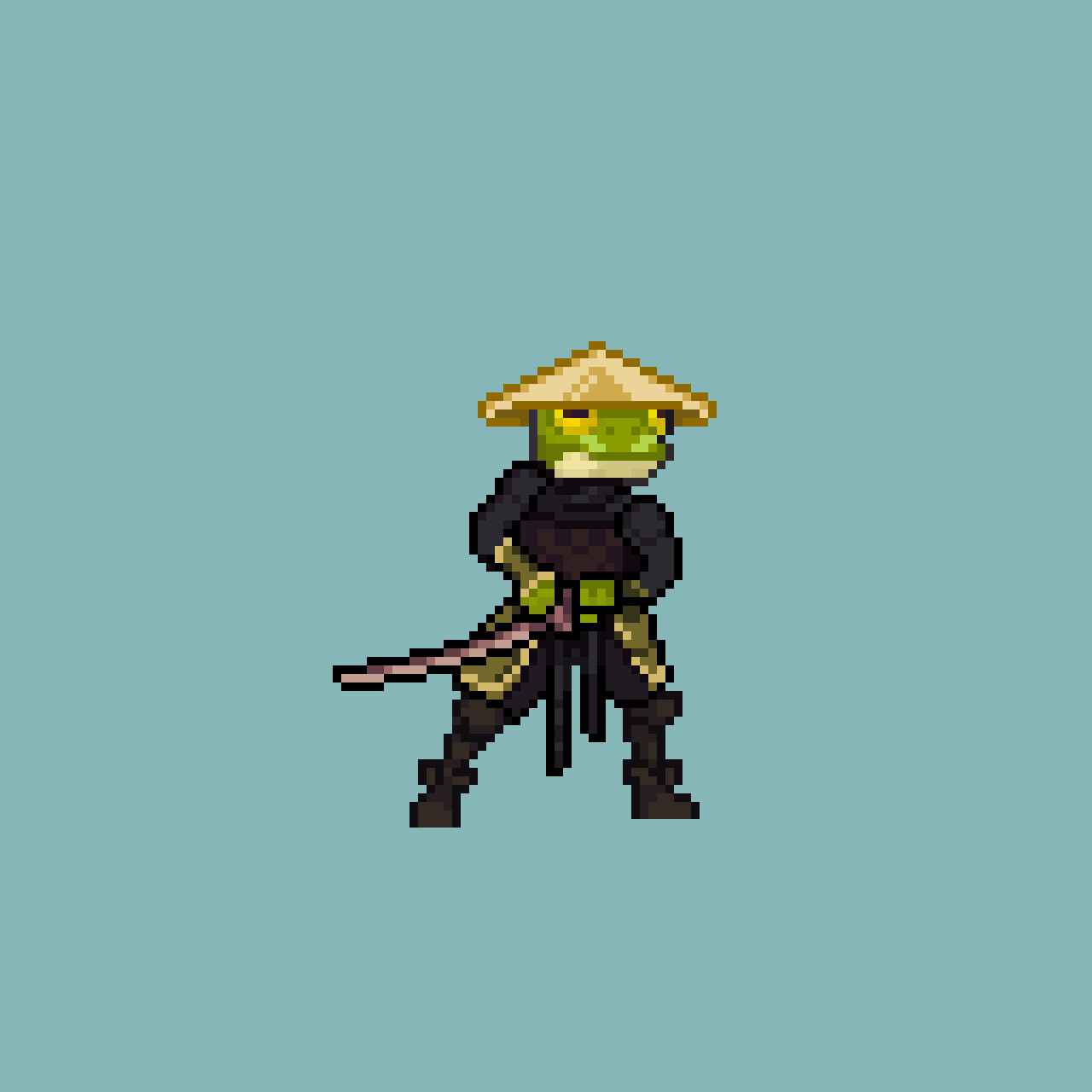 ArtStation - Frog Samurai Character Animations