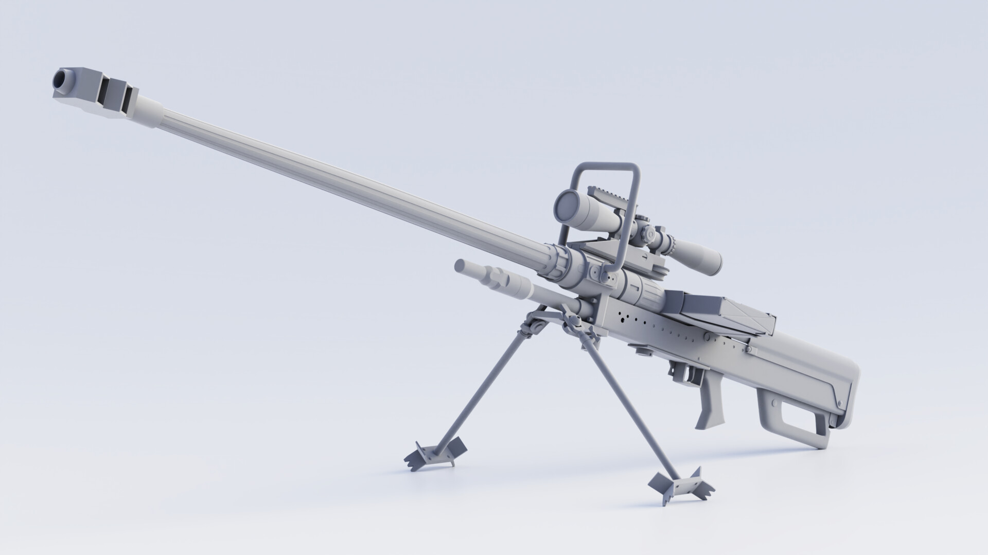 ArtStation - Denel NTW 20 Clay Render