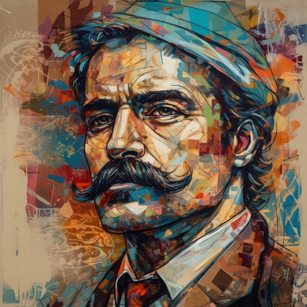 ArtStation - Collage Graffiti Portrait Art - Men