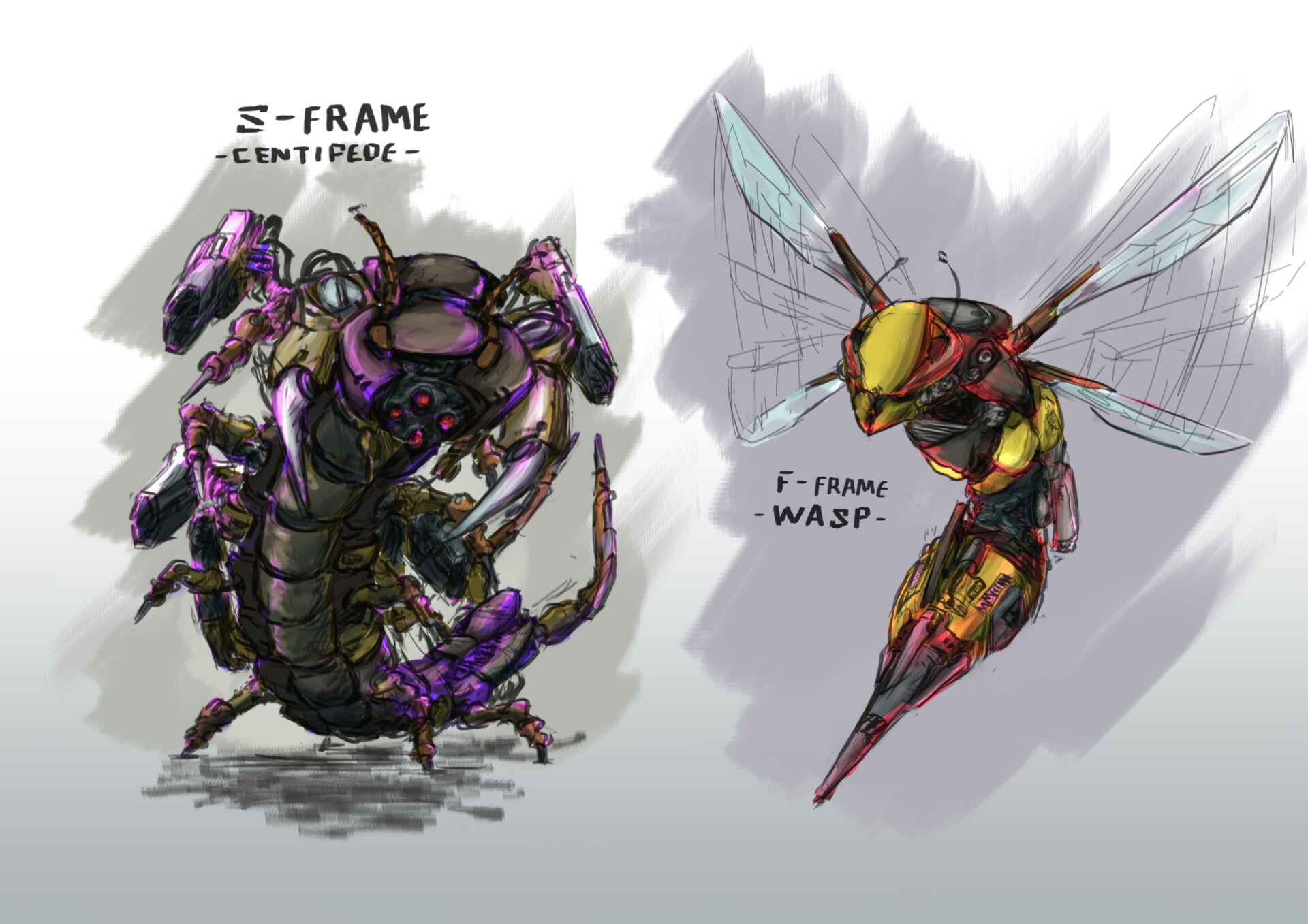 ArtStation - Mecha Centipede / Mecha Wasp