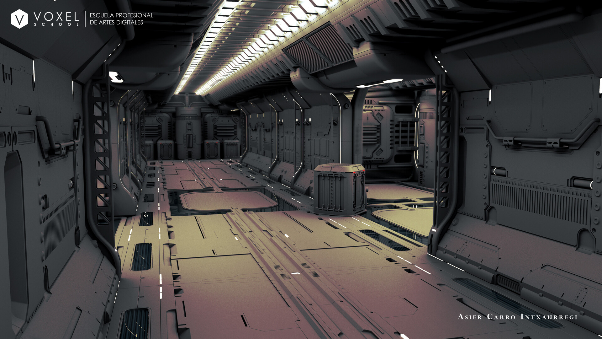 ArtStation - Sci-Fi Spaceship Corridor