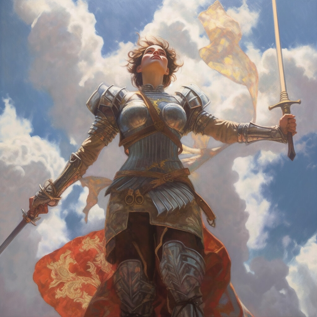 ArtStation - Masterpiece oil painting beautiful joan of arc full a4