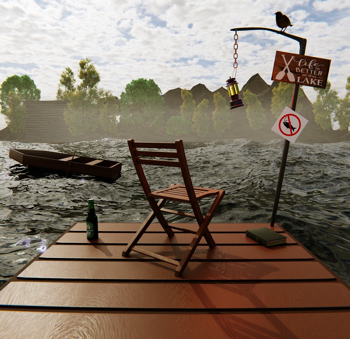 ArtStation - Beautiful Lakeside View