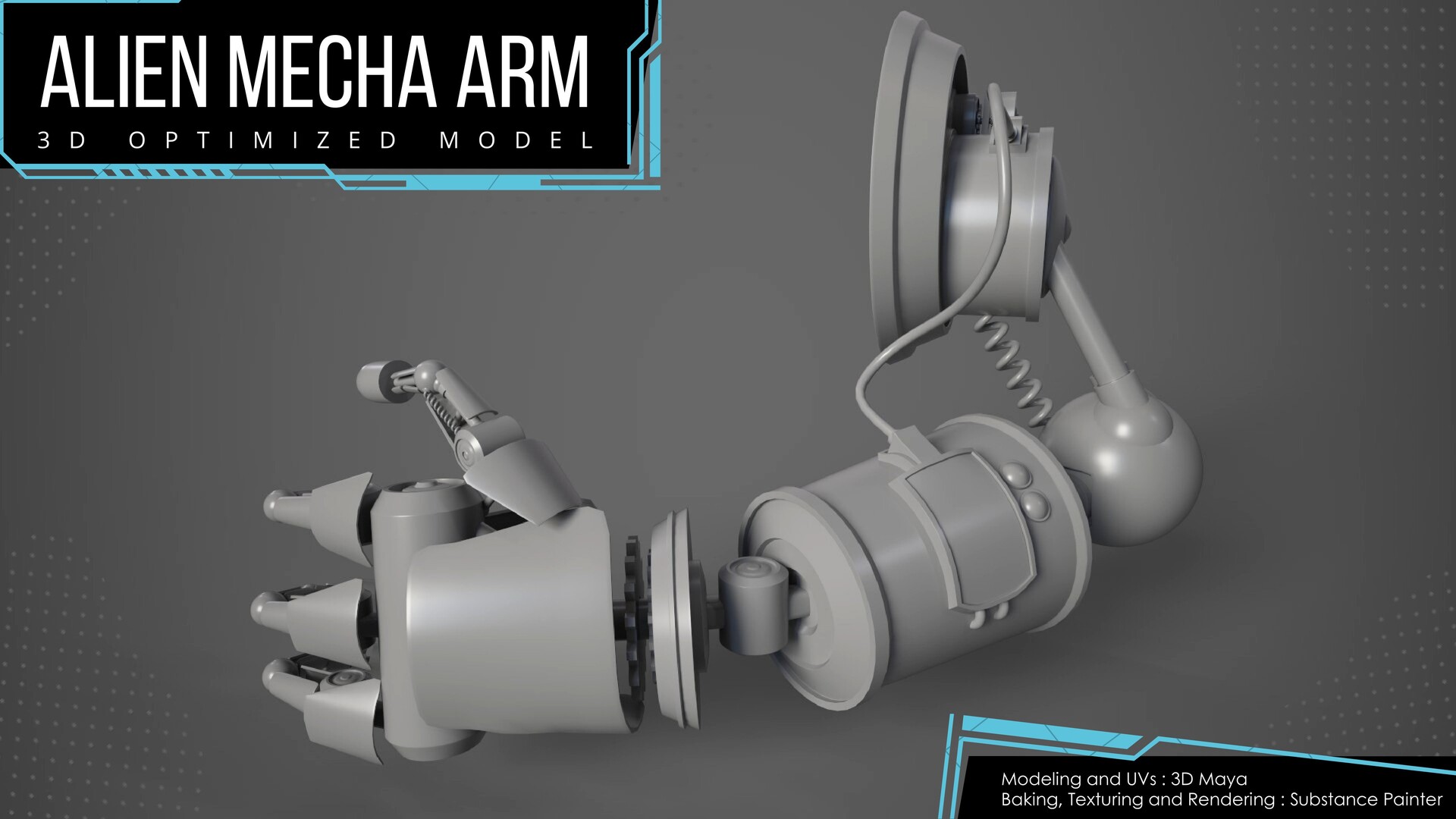 ArtStation - Alien Mecha Arm - 3D Semi-realistic