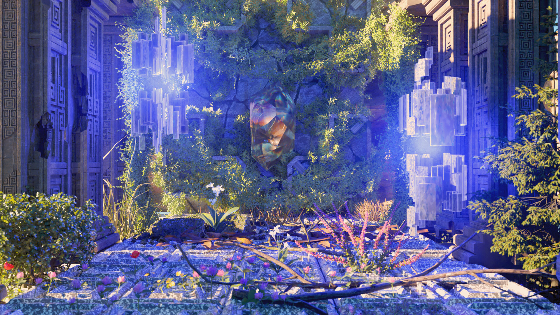 ArtStation - Temple corridor concept