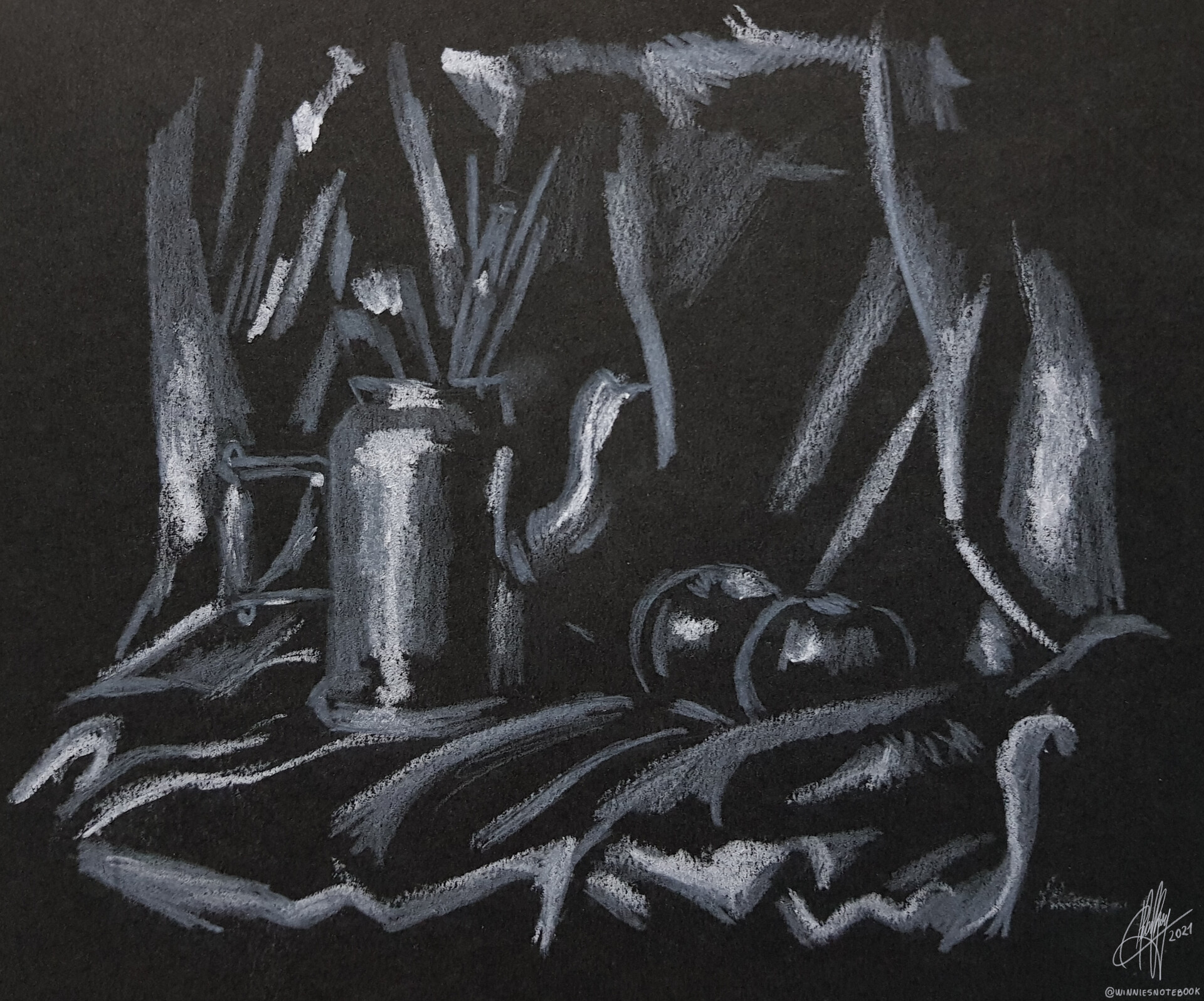 graphite still life