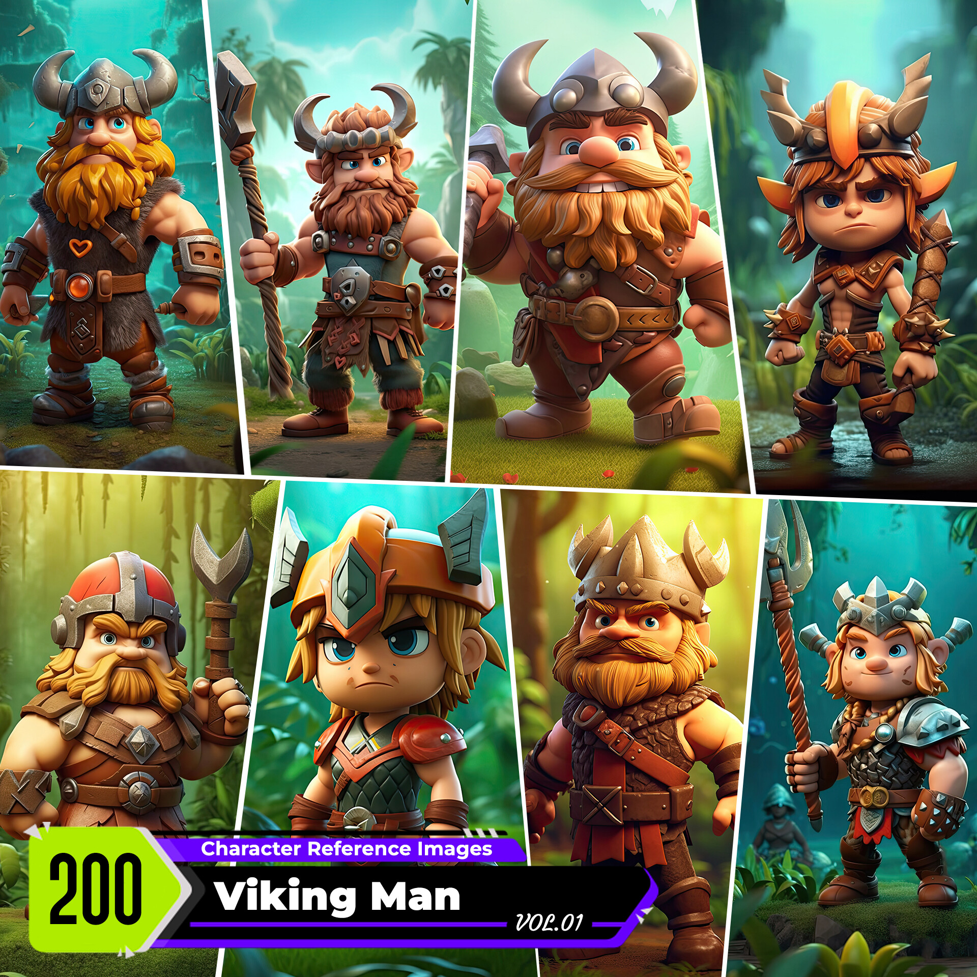 ArtStation - Viking Man VOL.01 - 4K Reference Images