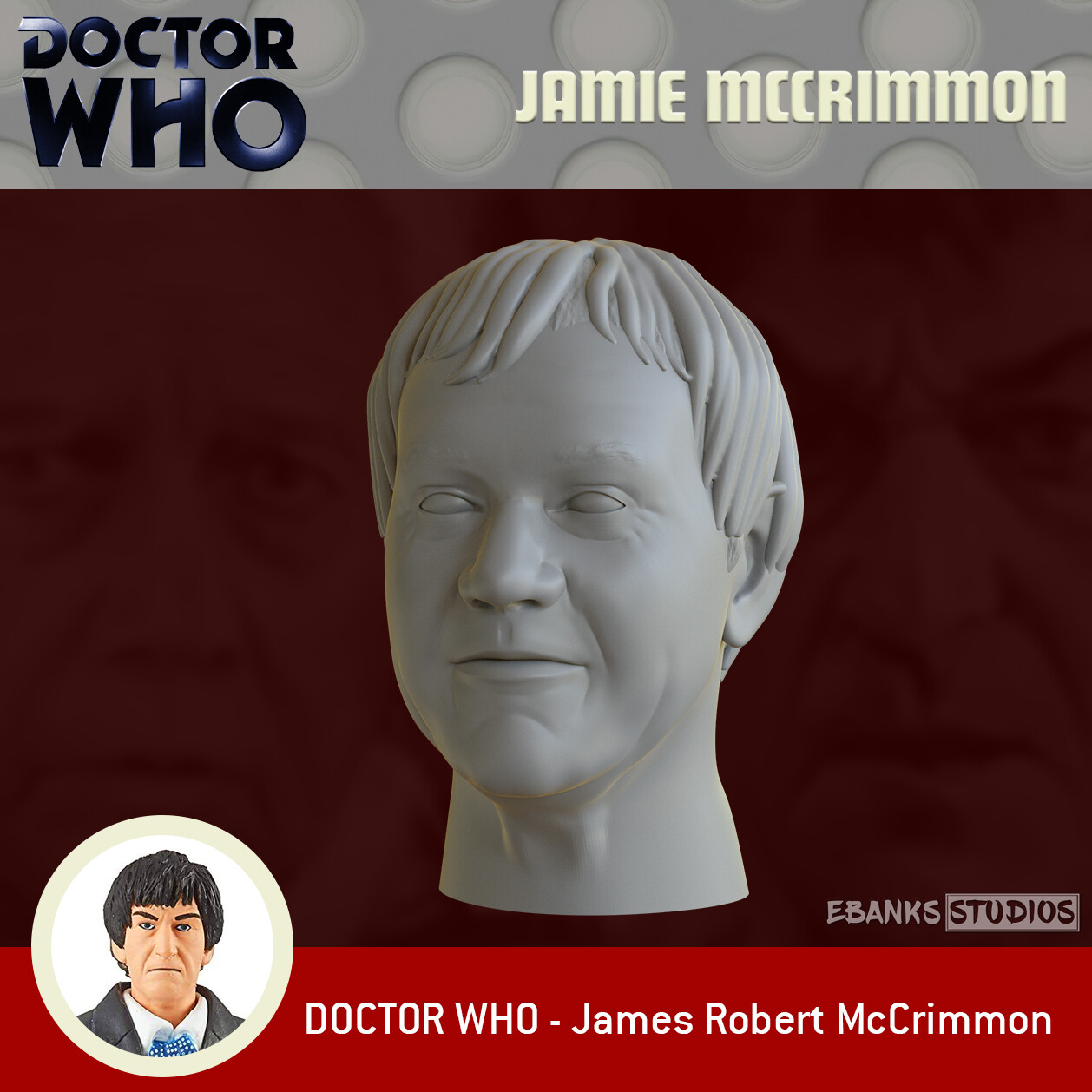 ArtStation - Jamie McCrimmon (Old) Custom Doctor Who Figure Head