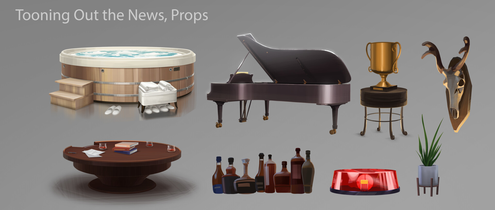 ArtStation - Tooning Out the News, Props