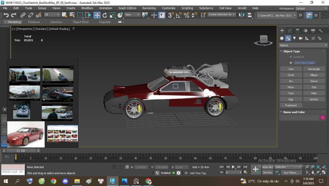 ArtStation - chiếc xe Pontiac Fiero trong bộ phim Fast 9