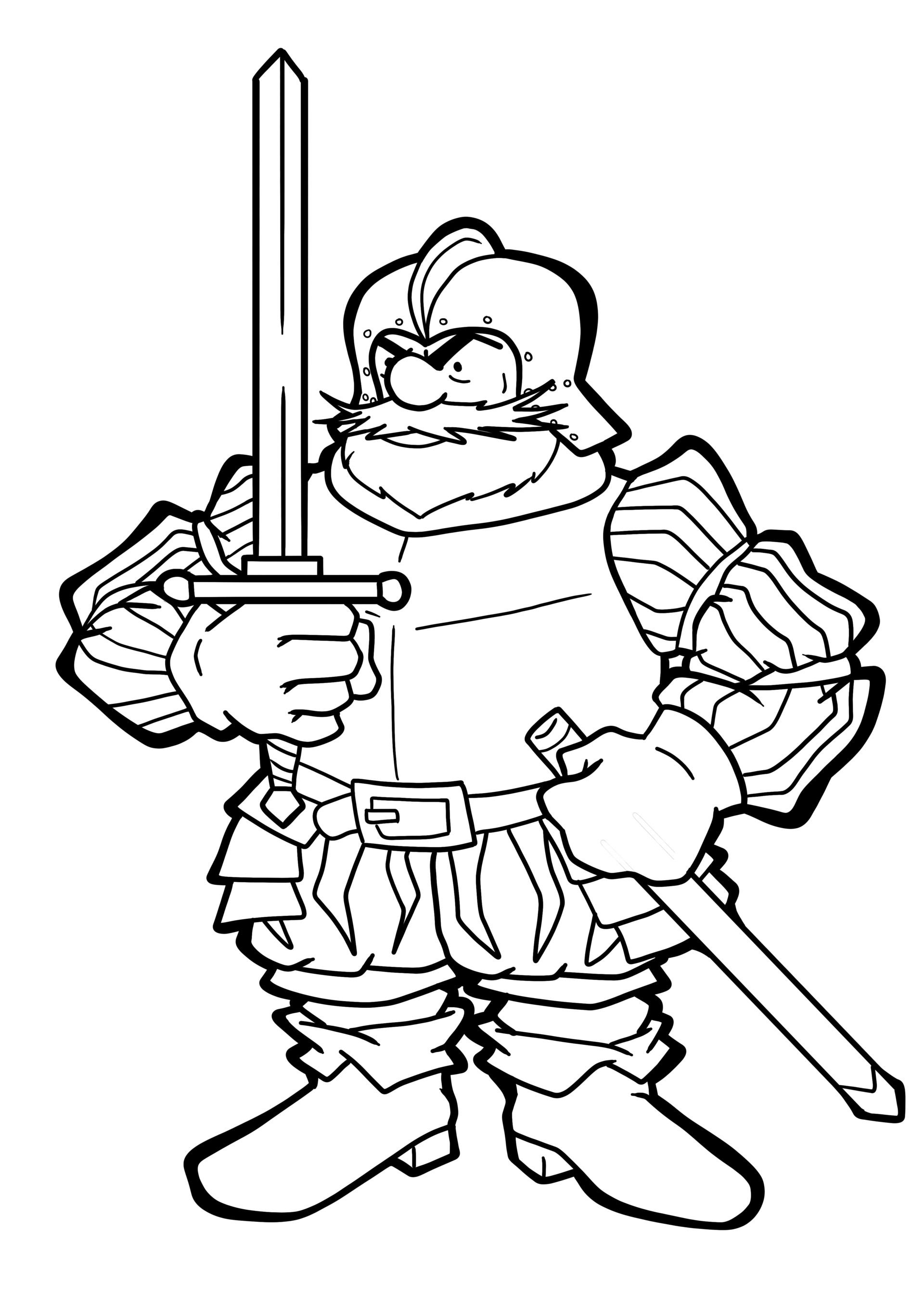 coloring pages of a conquistador