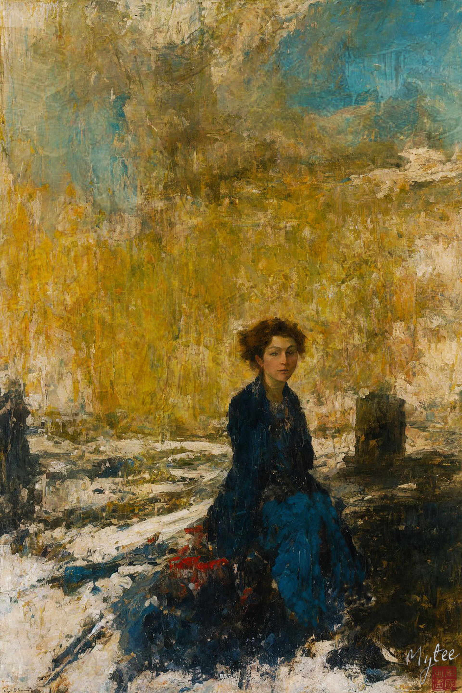 Woman sitting at the graveyard by Mytee : r/ImaginaryGraveyards