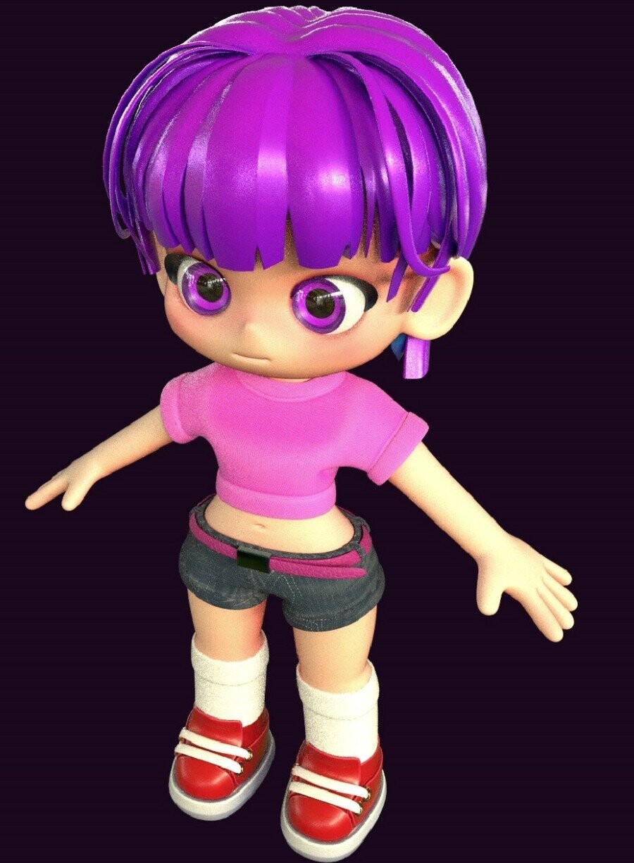 ArtStation - 3d chibi girl