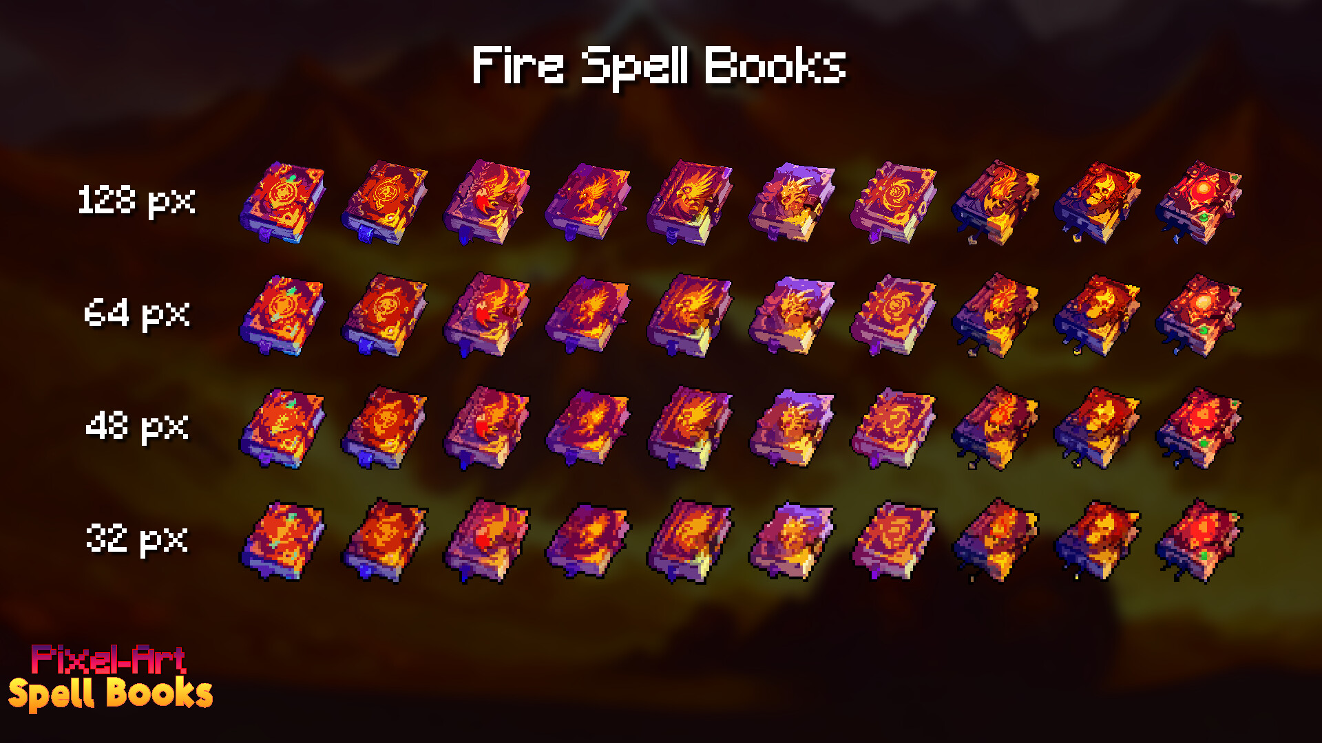 King Game Assets - Pixel-Art Spell Books