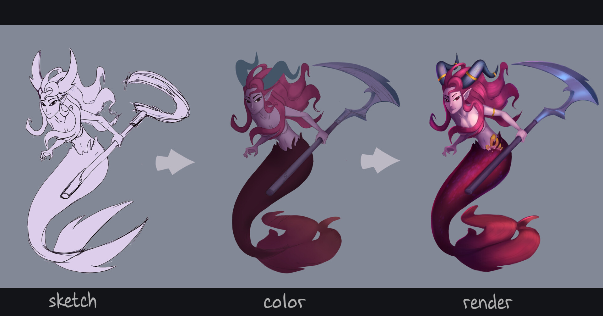 ArtStation - Death mermaid