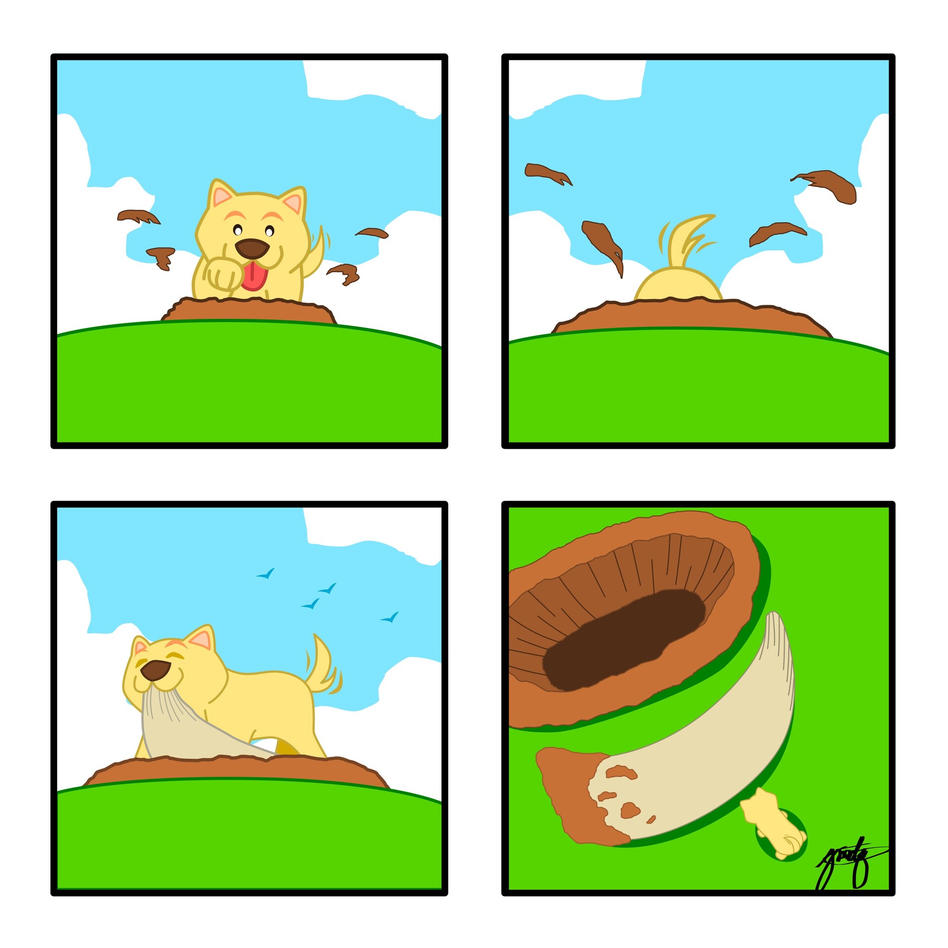 ArtStation - Digging for a Bone