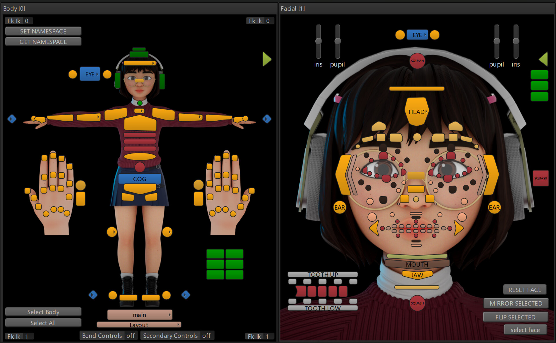ArtStation - Ji Eun - character rig (Maya)