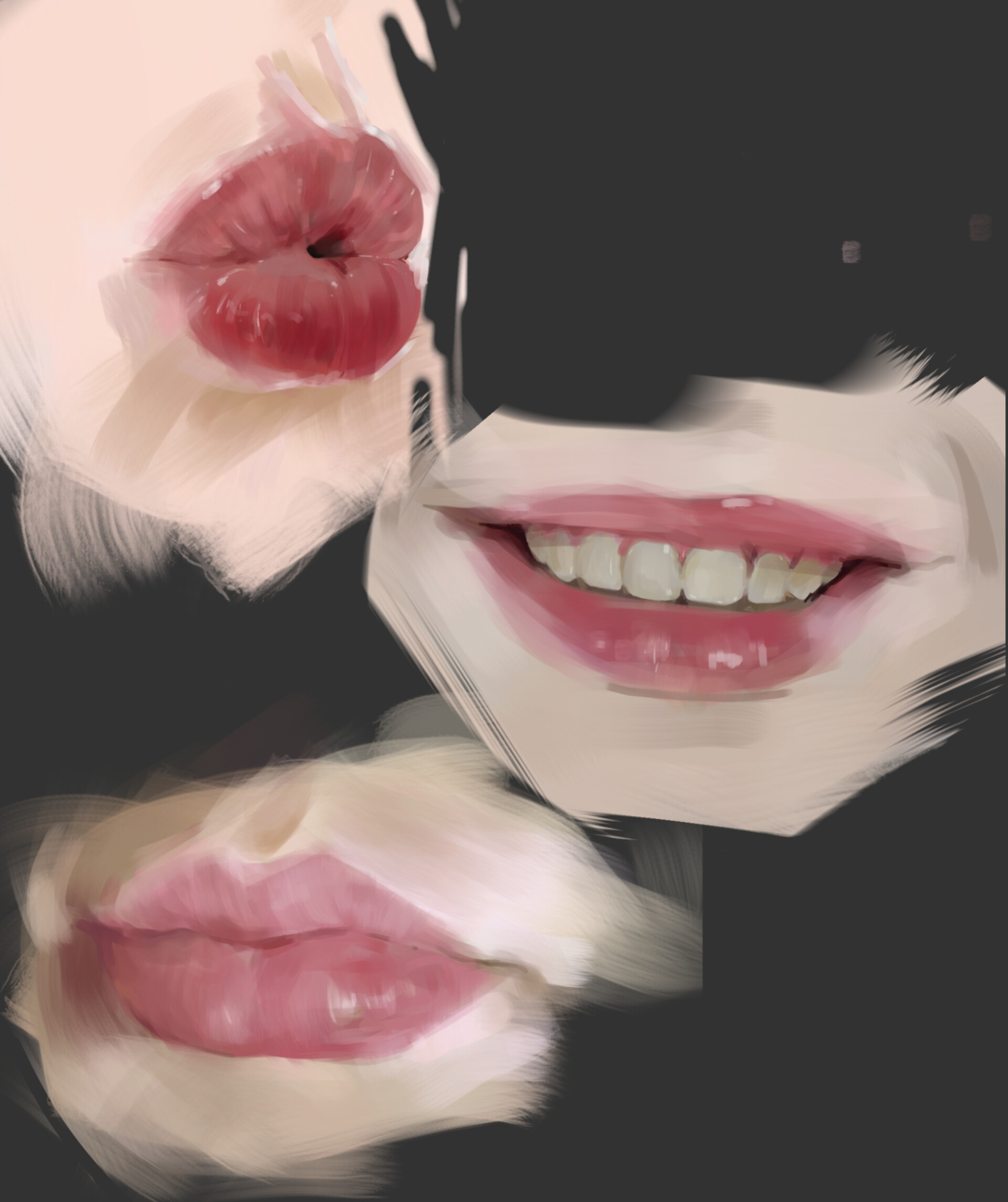 ArtStation - lips, teeth, mouth