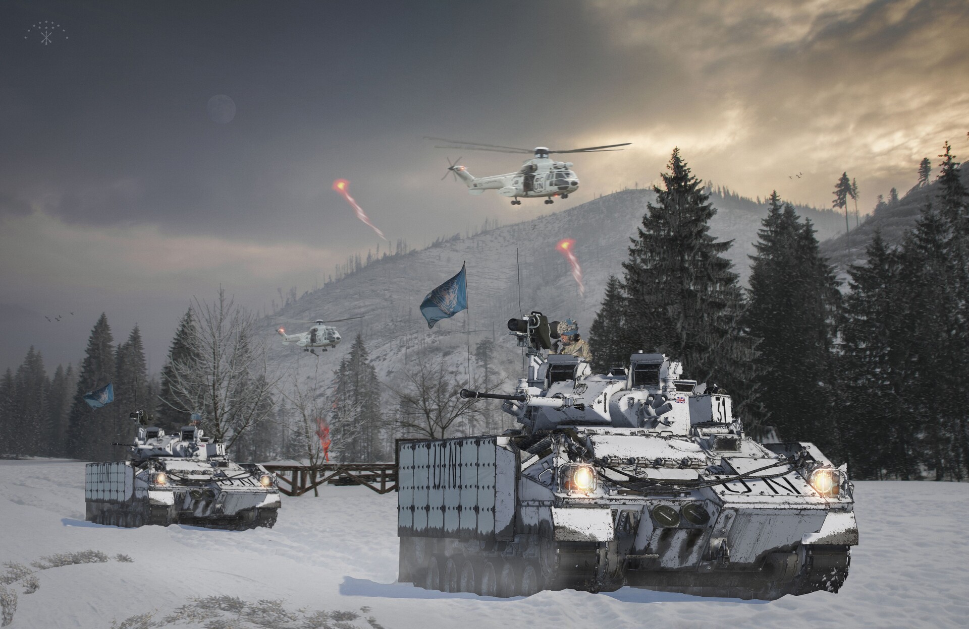 ArtStation - UN Warrior IFV 22nd Cheshire Regiment, Bosnia