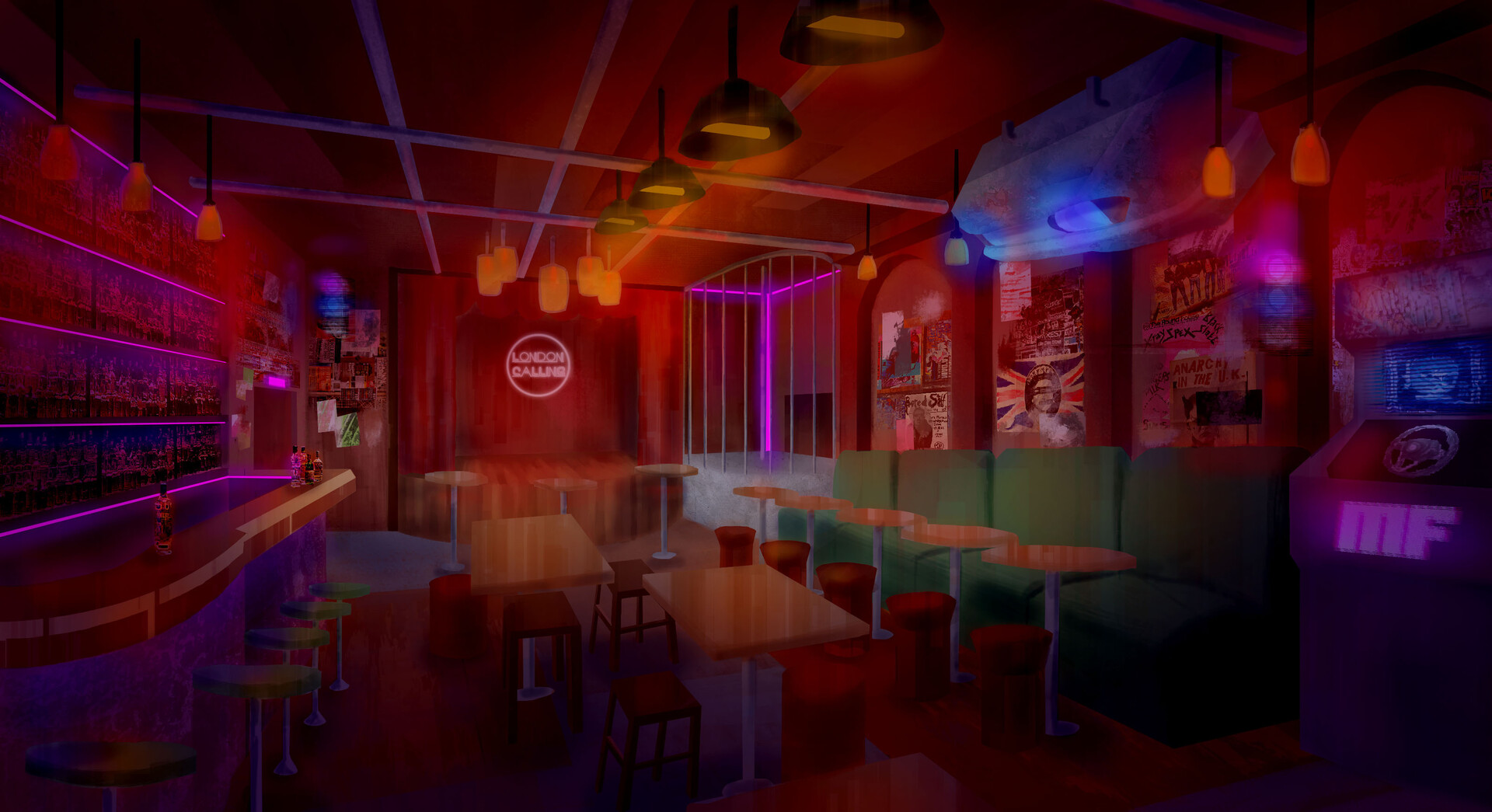 ArtStation - Bar Interior Background