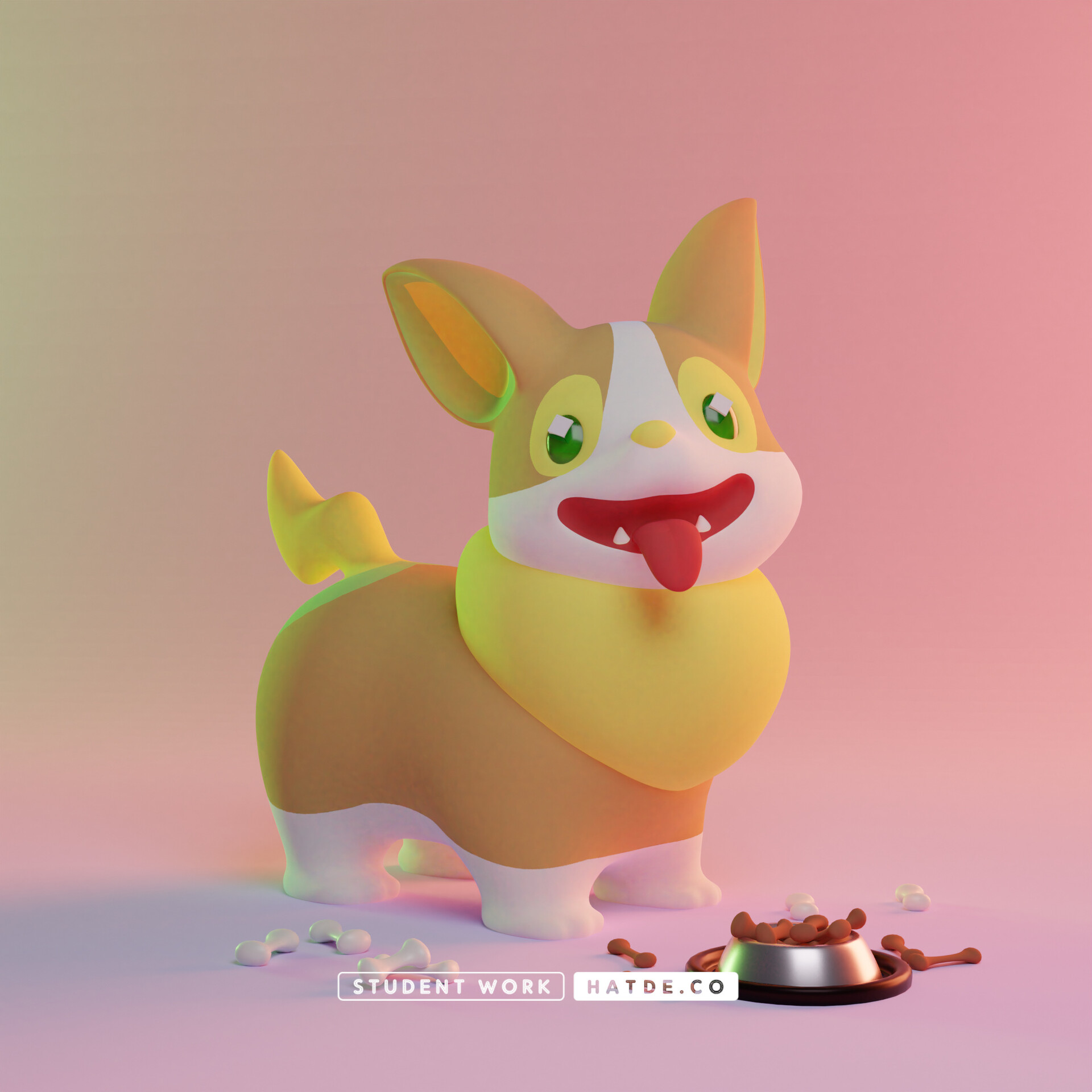 ArtStation - Yamper Pokemon - Pokemon Fan Art - Student Work 2020