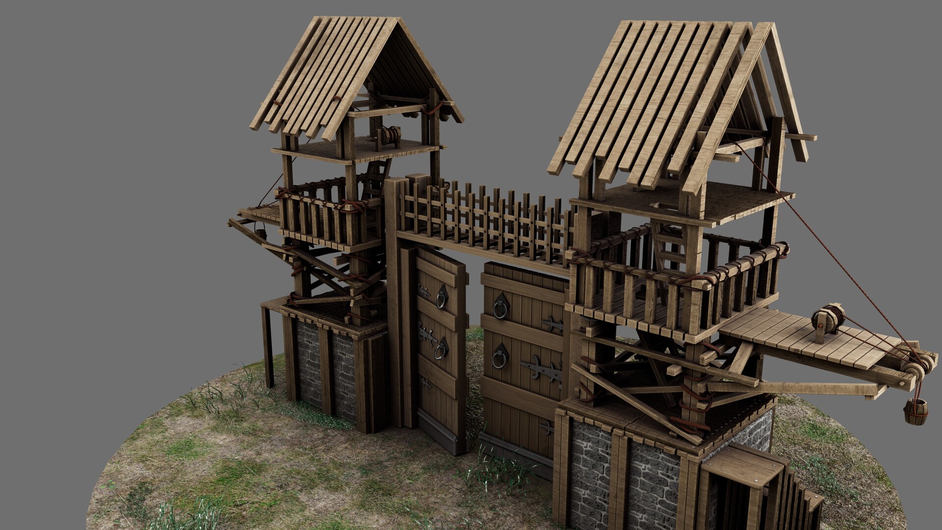 ArtStation - Ancient Wooden Gate