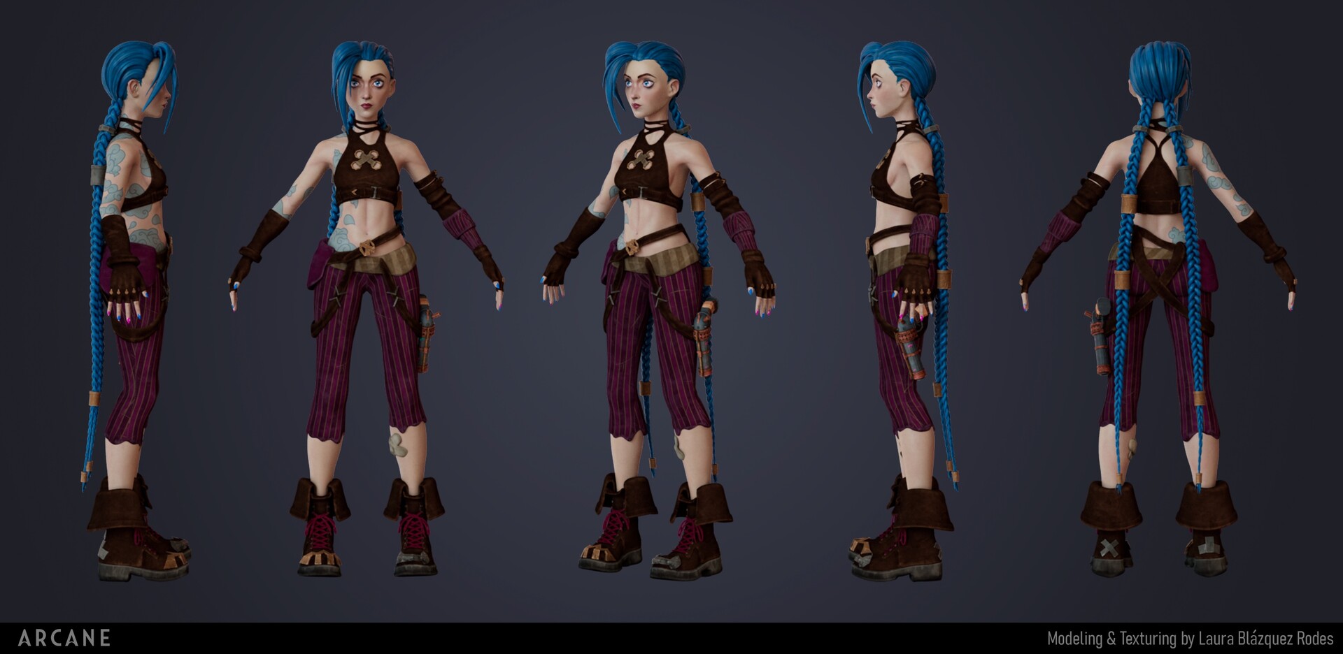 ArtStation - Arcane Jinx 3D modeling & texturing fanart