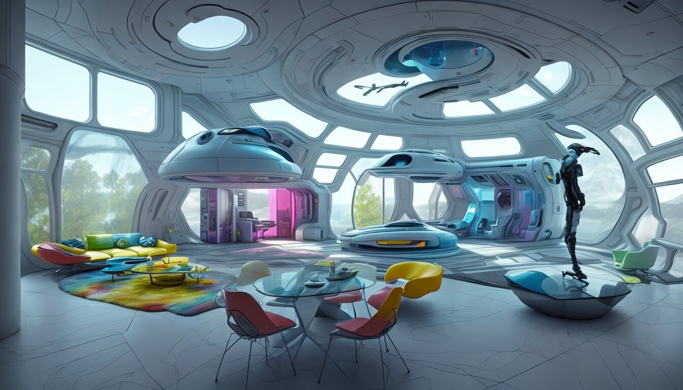 ArtStation - Futuristic home interior