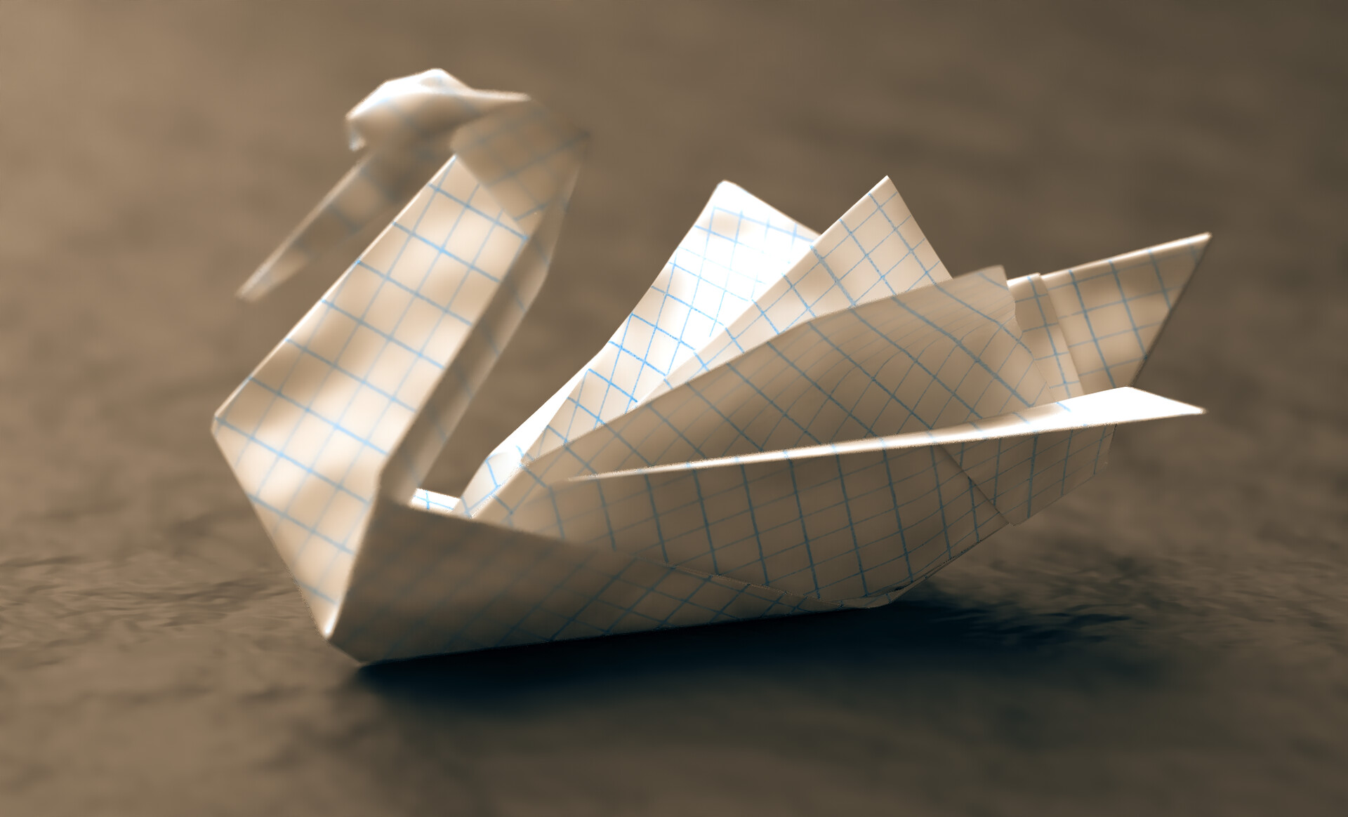 ArtStation - Origami Swan