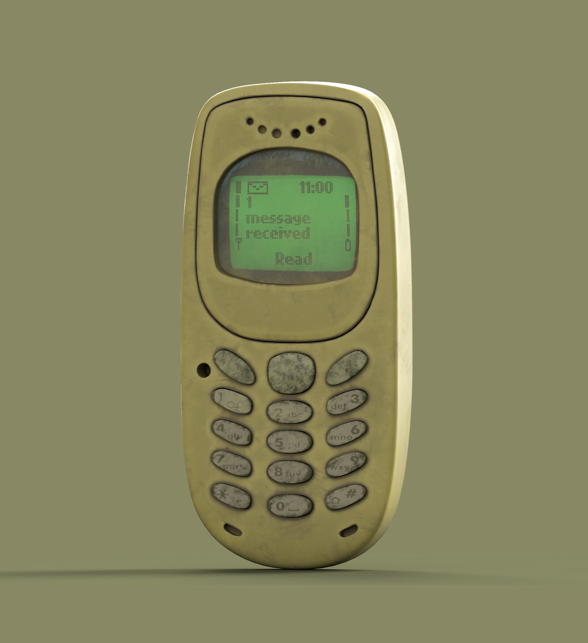 ArtStation - Old Keypad Cell Phone