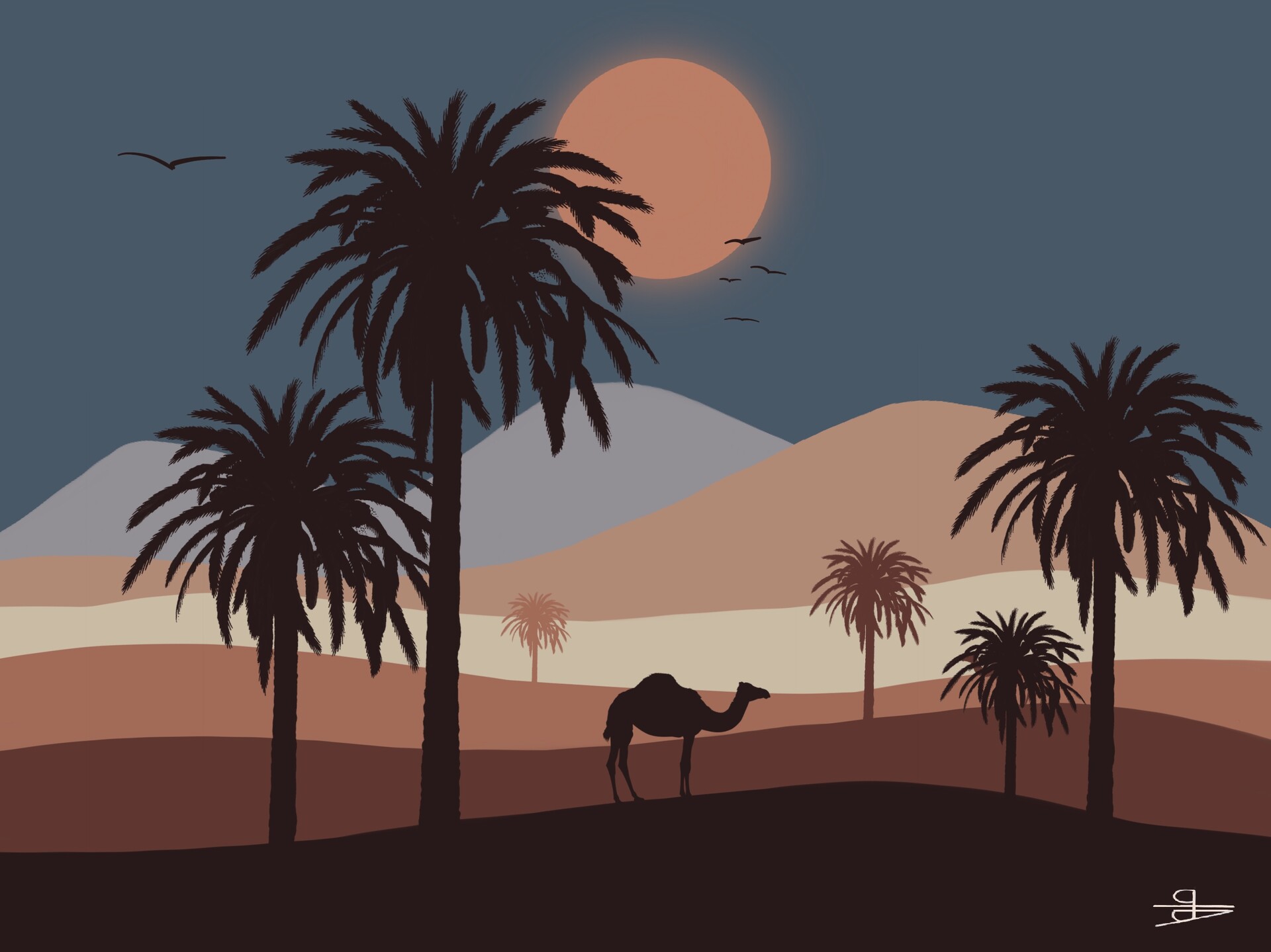 ArtStation - Illustration Sahara Morocco