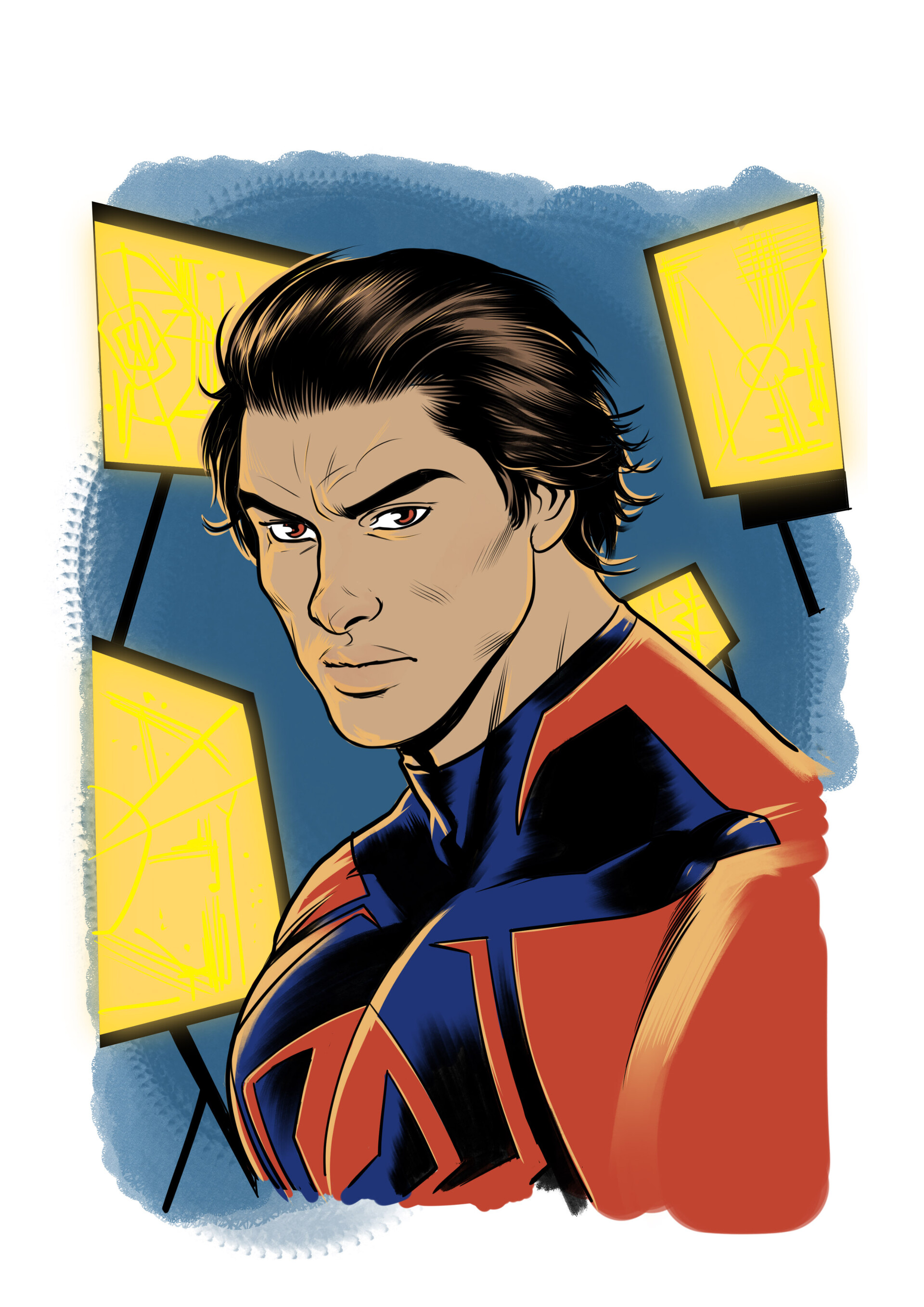 ArtStation - Miguel O'Hara sketch SPIDER-MAN 2099