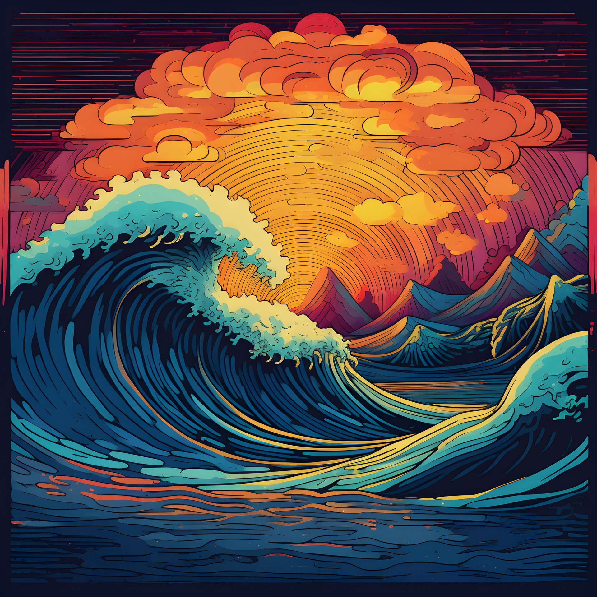 ArtStation - Stylized version of the chillwaves