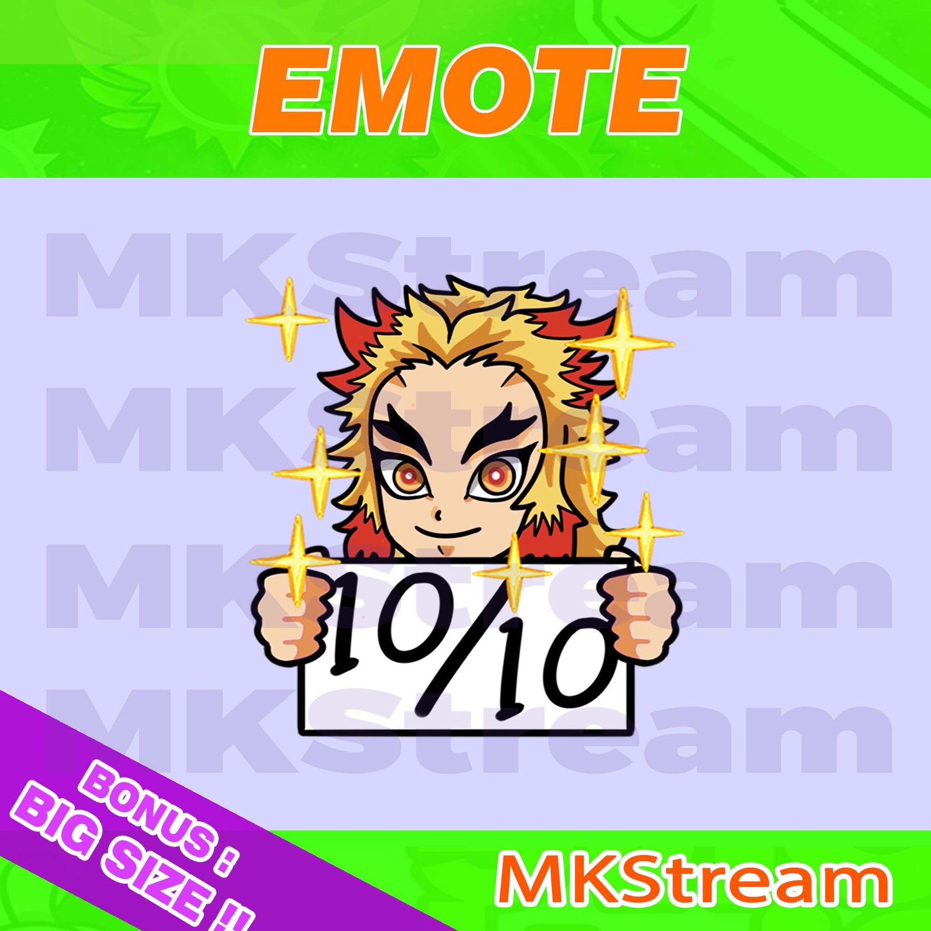 ArtStation - Twitch emotes demon slayer rengoku perfect score 10/10